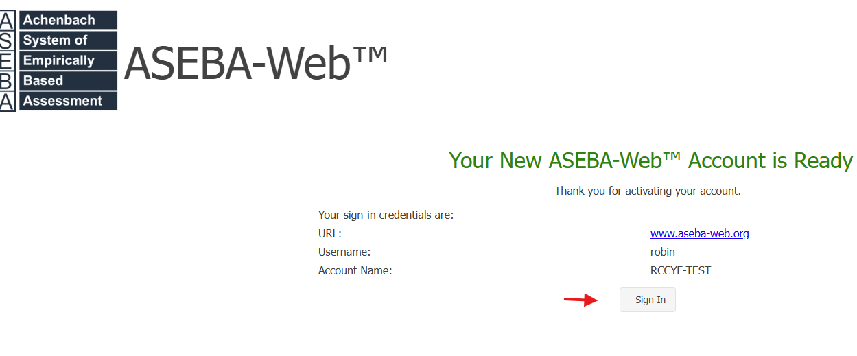 How to Set Up Your New ASEBA-Web Account - answers.aseba.org