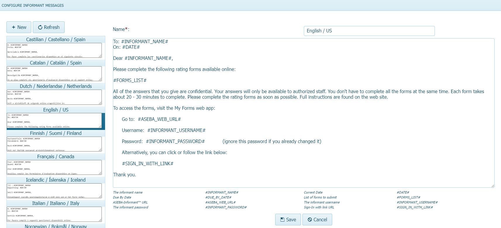 How do I customize informant letters? - answers.aseba.org
