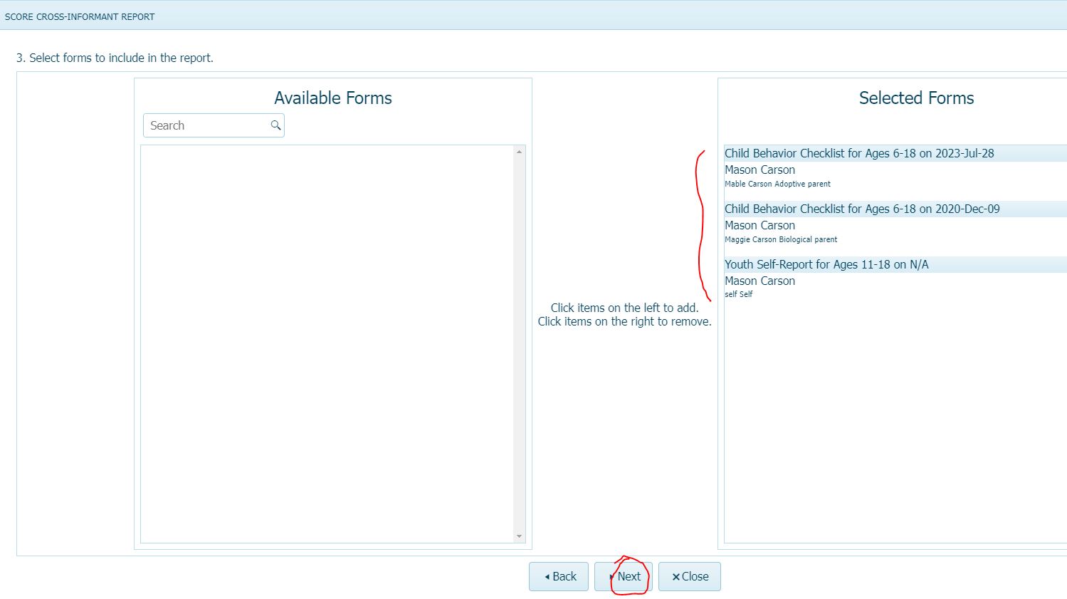 How do I run a cross-informant report? (PC and Web) - answers.aseba.org