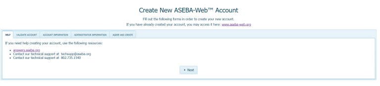How to Set Up Your New ASEBA-Web Account - answers.aseba.org