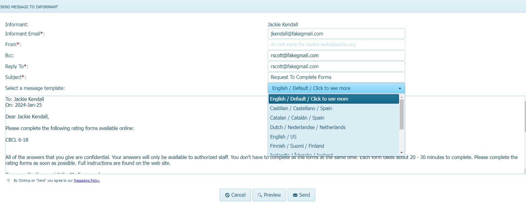 Start a New Assessment wizard for adding Assessed Persons, adding Forms ...