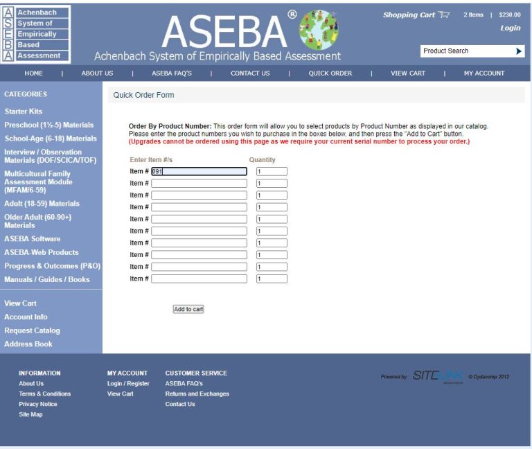 How to Order More E-units for Aseba-Web Account - answers.aseba.org