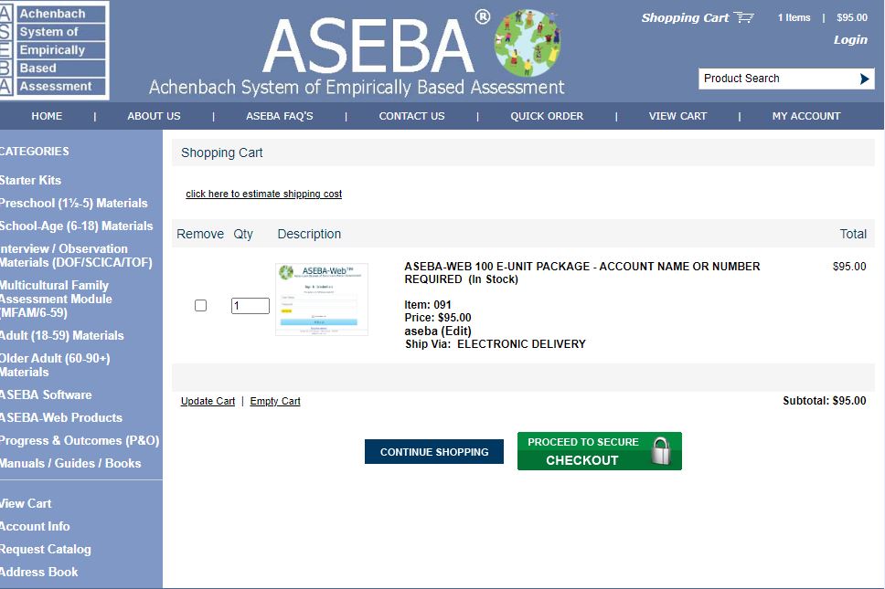 How to Order More E-units for Aseba-Web Account - answers.aseba.org