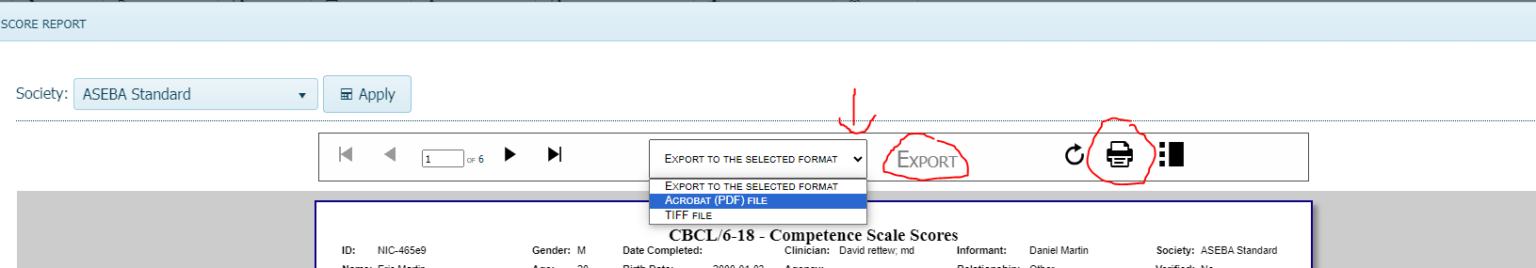 How do I score or view a report? - answers.aseba.org
