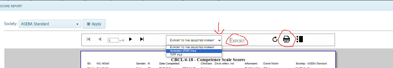 How do I score or view a report? - answers.aseba.org