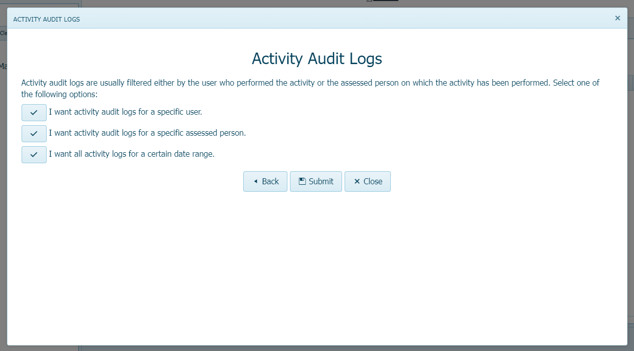 New in v4.4.2.8: "Auditing Tools" is now "Activity Audit Logs", and New Search Features ...