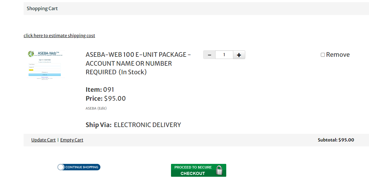 How to Order More E-units for Aseba-Web Account - answers.aseba.org